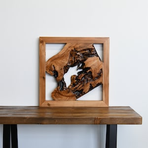 Handmade Cedar Wood Live Edge Wall Art: Rustic Cabin Decor, Farmhouse ...