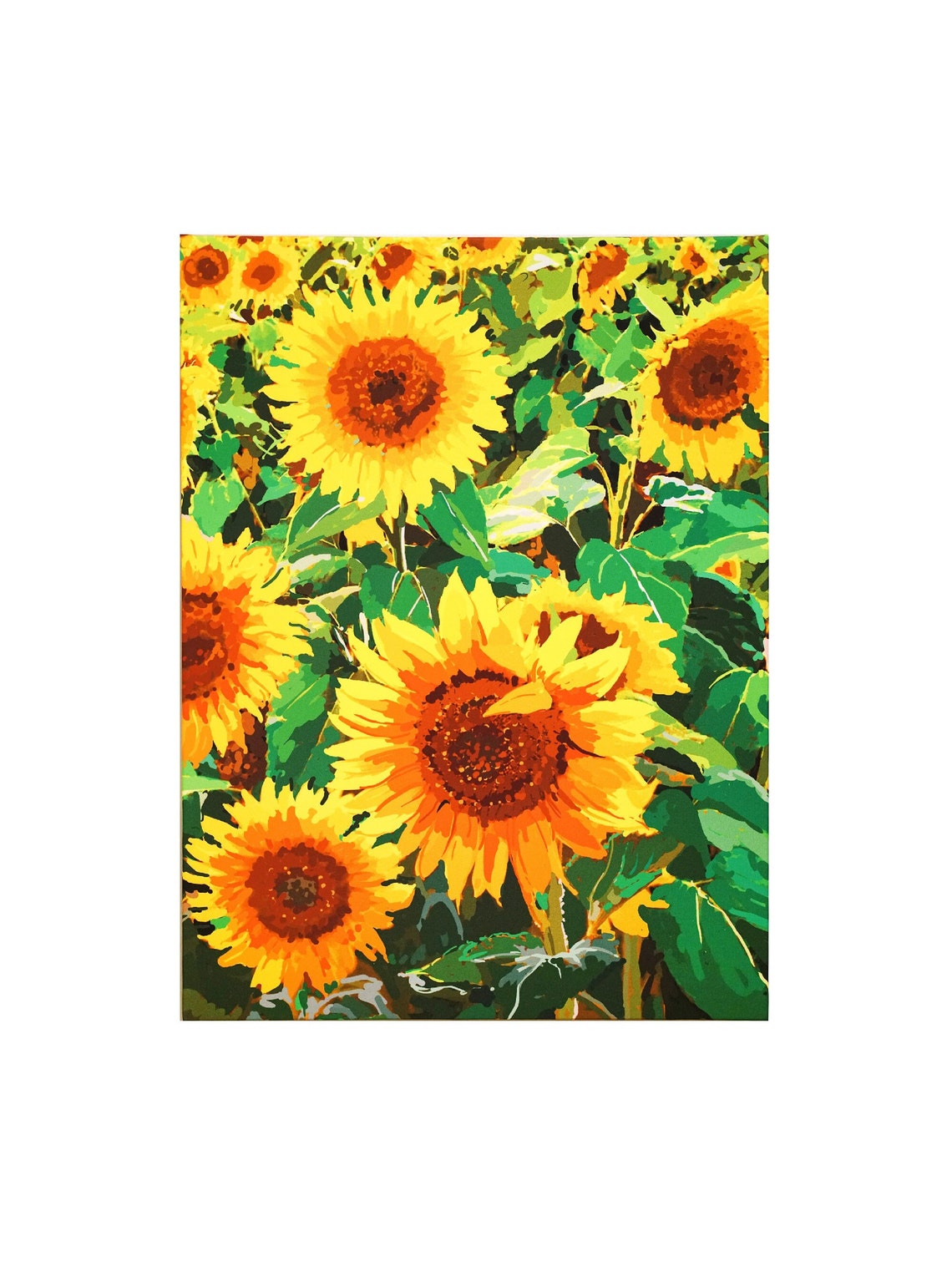 Sunflower Farm Art Work- Drawing- Print - Etsy