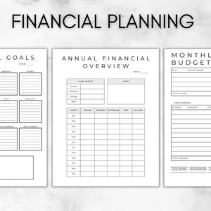 Financial Planner Bundle, Printable Budgeting Templates (PDF) - Etsy