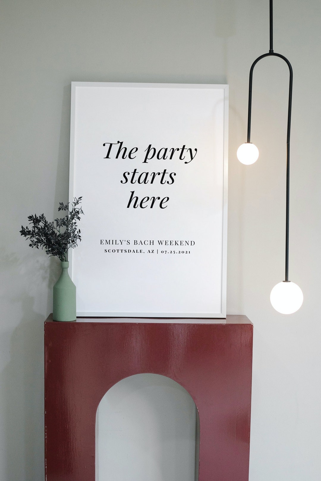 Minimalist Bachelorette Party Welcome Sign, Custom Decor (digital ...