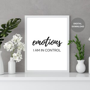 EMOTIONS I Am in Control Positive Affirmation Self-love Positive ...