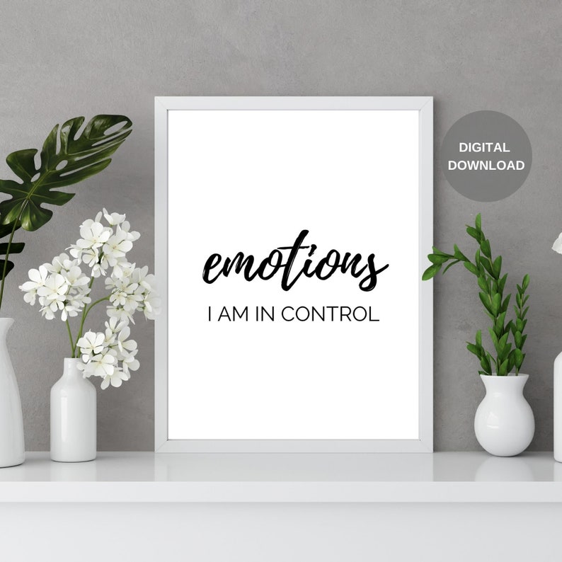 EMOTIONS I Am in Control Positive Affirmation Self-love Positive ...