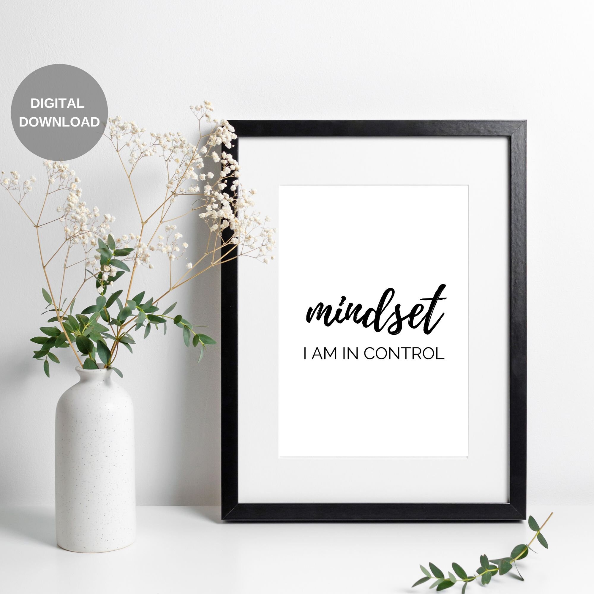 MINDSET I Am in Control Positive Affirmation Self-love Positive ...