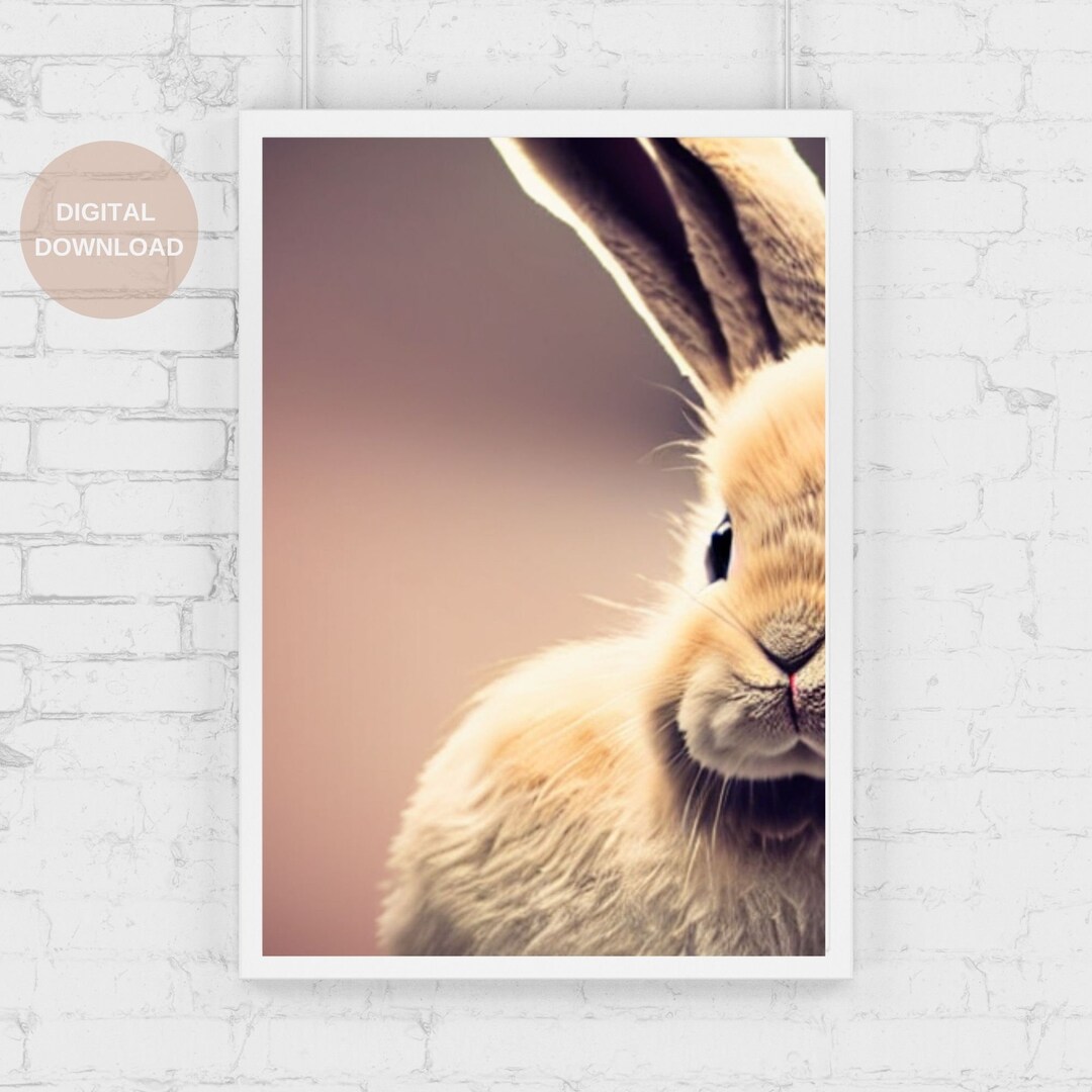 Bunny Rabbit Print, Nursery Wall Art, Printable Wall Art, Digital ...