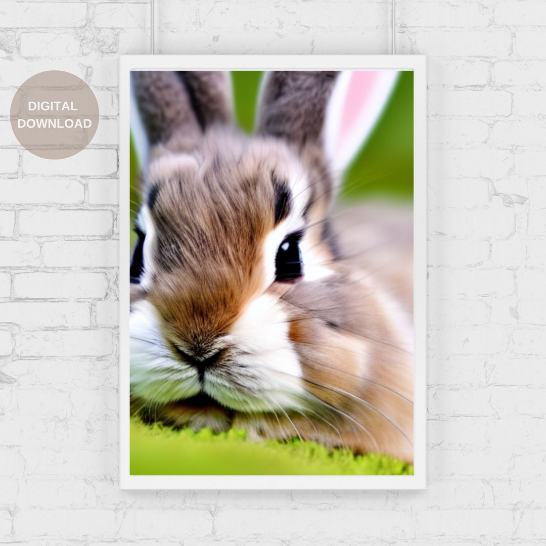 Bunny Rabbit Print, Nursery Wall Art, Printable Wall Art, Digital ...
