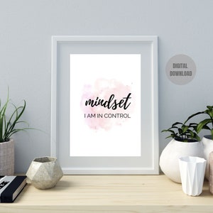 MINDSET I Am in Control Positive Affirmation Self-love Positive ...