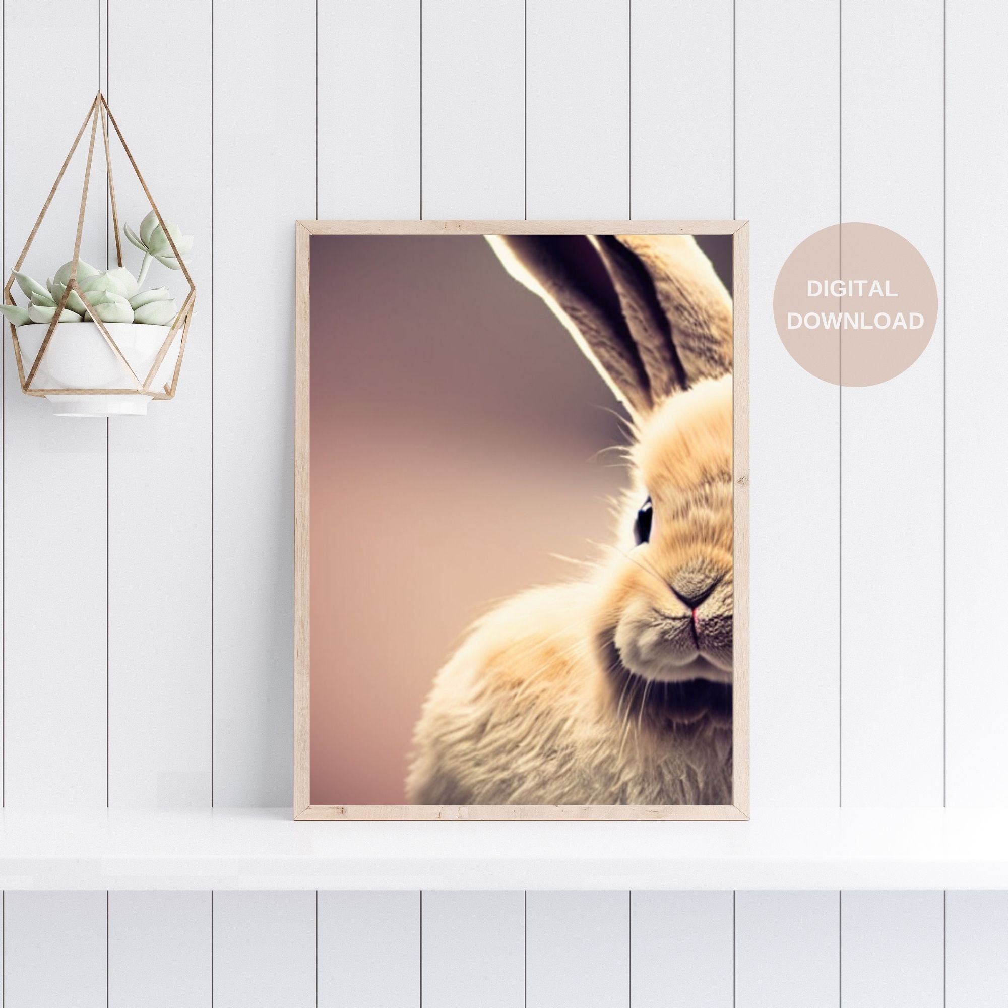 Bunny Rabbit Print, Nursery Wall Art, Printable Wall Art, Digital ...