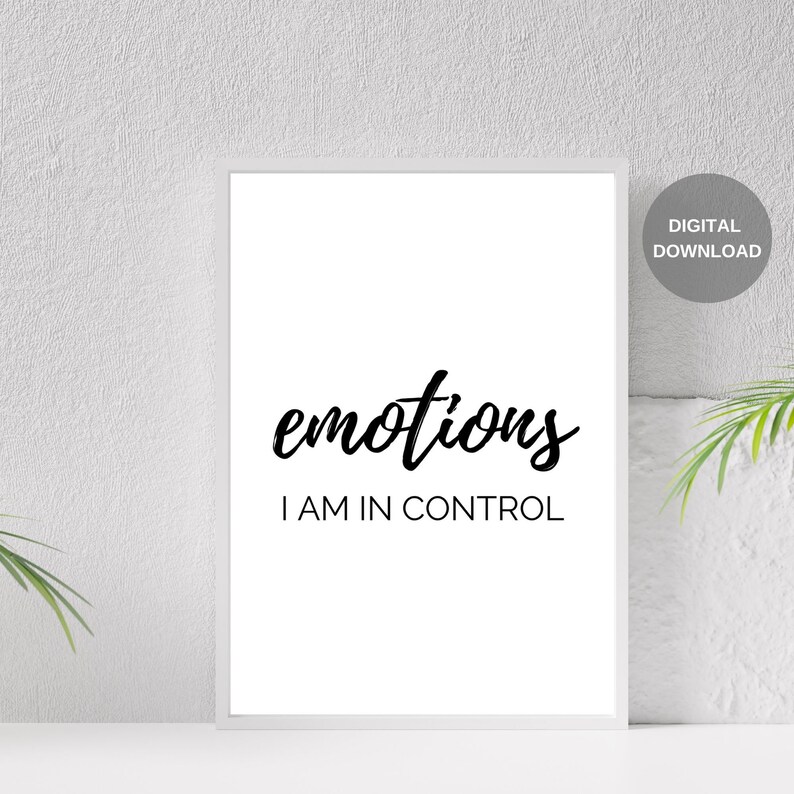 EMOTIONS I Am in Control Positive Affirmation Self-love Positive ...