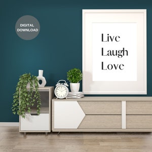 Live Laugh Love Printable Wall Art, Inspirational Quote, Digital ...