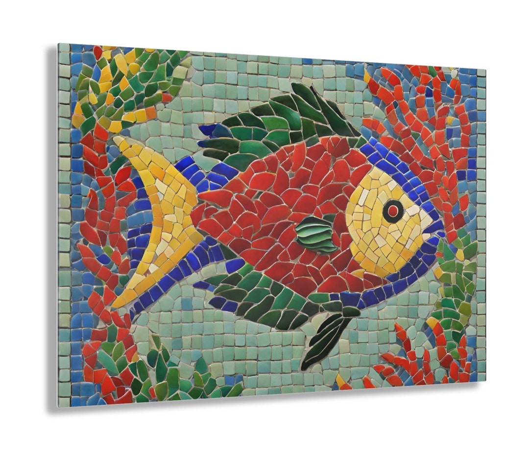 Underwater Paradise: Vibrant Fish & Coral Acrylic Print, Great Home ...