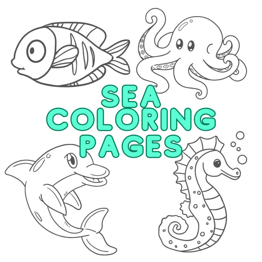 36 Printable Sea Coloring Pages Kids Children School Age - Etsy