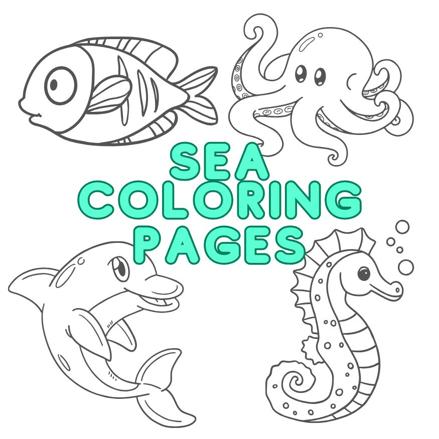 36 Printable Sea Coloring Pages Kids Children School Age - Etsy