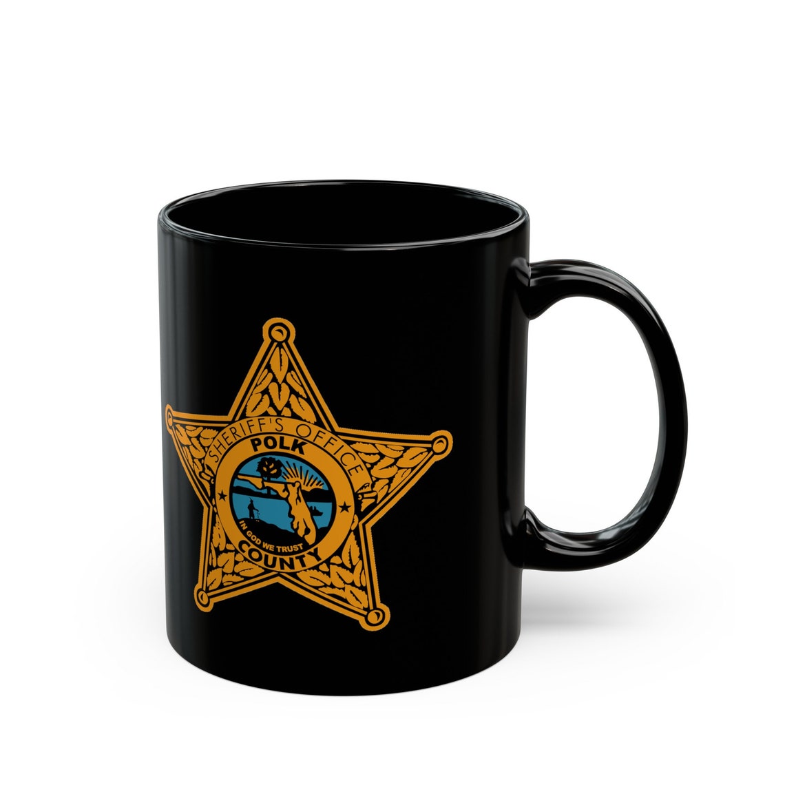 Sheriff Grady Judd 11oz Black Coffee Mug Polk County FL Florida Police ...