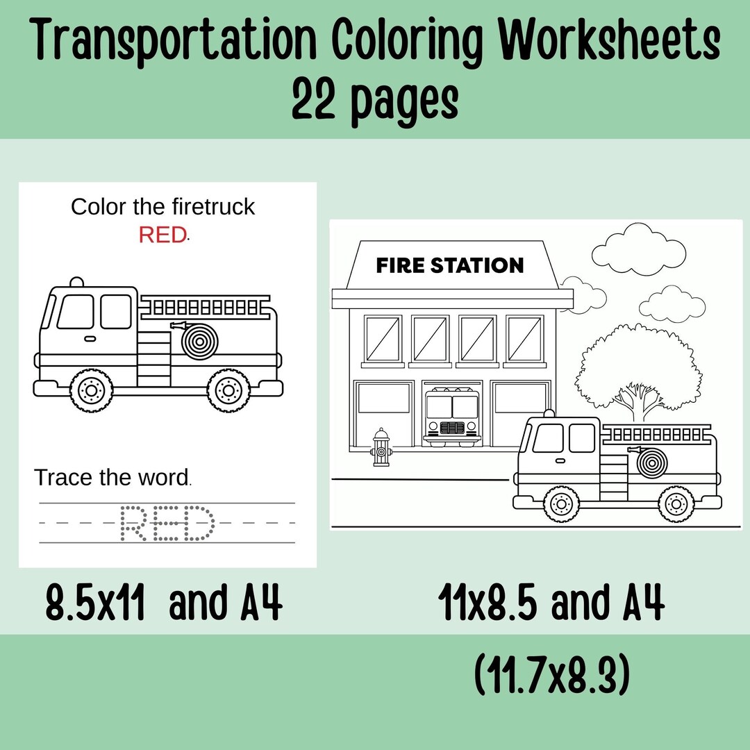 Vehicle Coloring Pages, Transportation Coloring Sheets, Cars and Trucks ...