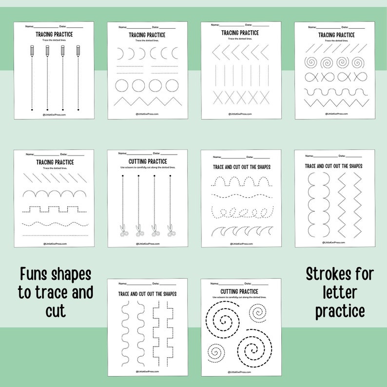 Tracing Worksheets, Handwriting Practice Worksheet, Tracing Printable ...