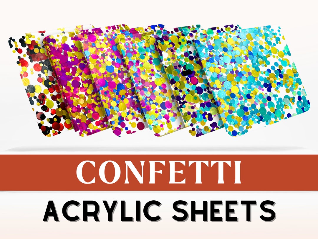 Confetti Acrylic Sheet | 3mm Acrylic | Blush Acrylic | Glitter Acrylic ...