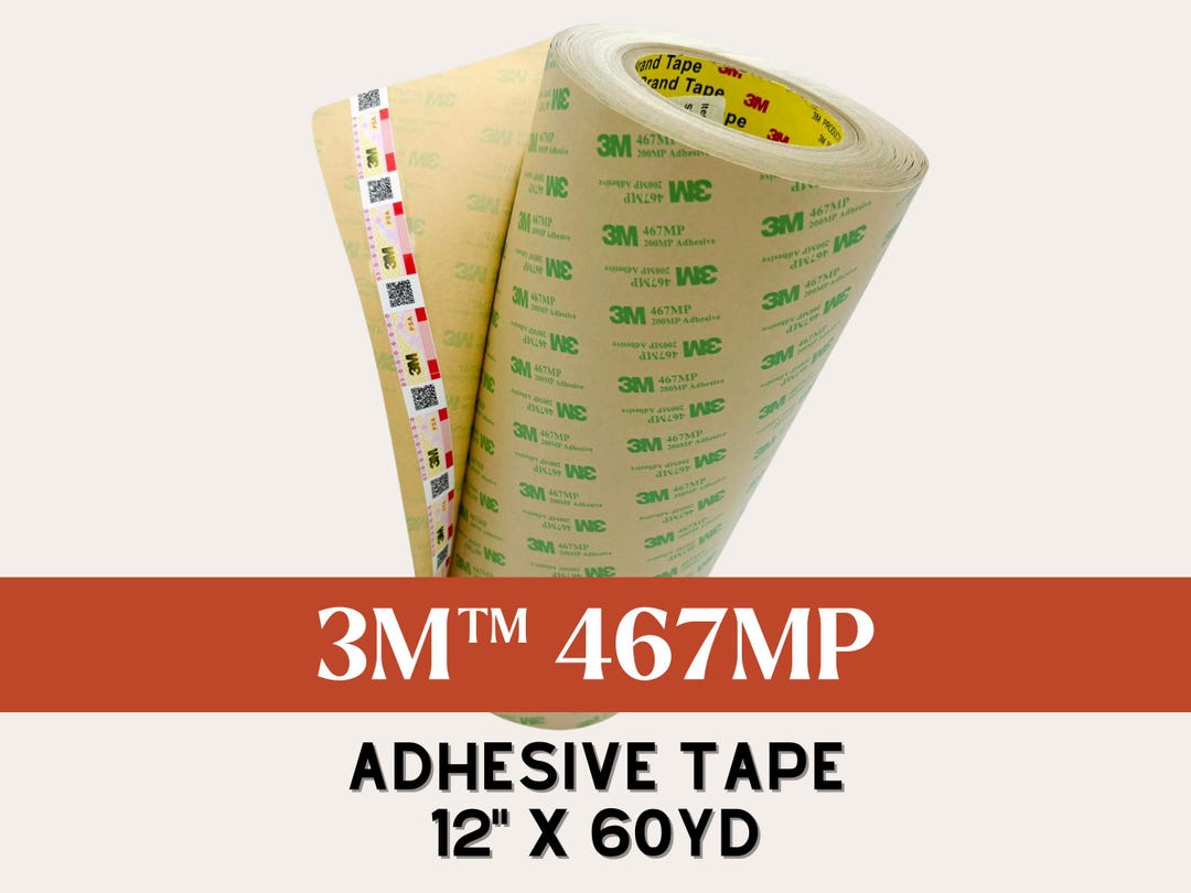 3M 467MP Adhesive Tape Roll | 12" X 60 Yards | Strong Bond Tape | Laser ...