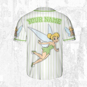 Custom Disney Tinkerbell Simple Stripe Jersey, Disney Baseball Team ...