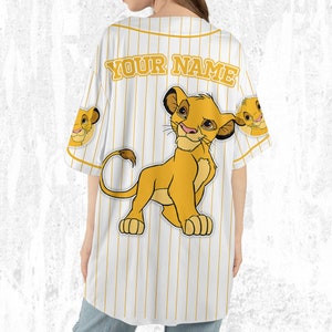 Custom Disney the Lion King Simba Simple Stripe Jersey, Gift for Kids ...