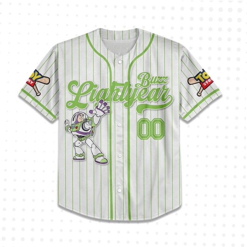 Custom Disney Toy Story Buzz Lightyear Baseball Jersey, Disney Baseball ...