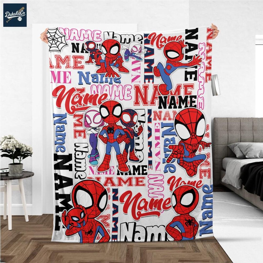 Personalized Spidey and His Amazing Friends Fleece Blanket – Custom ...