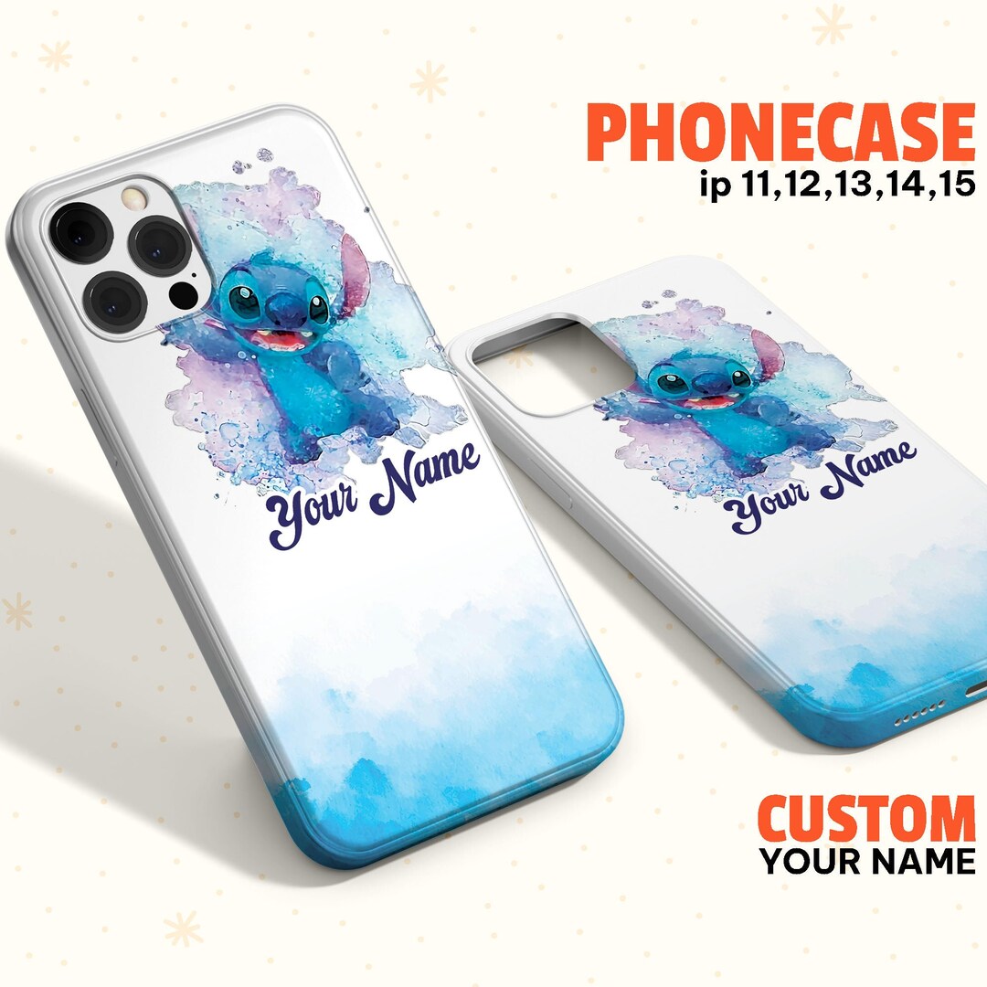 Custom Disney Stitch Water Colorful Phonecase, Personalied Disney ...