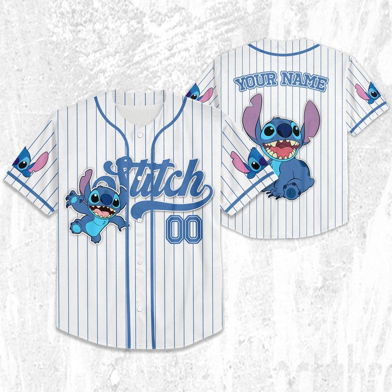 Custom Disney Lilo and Stitch Stitch Baseball Jersey, Gift for Kids ...