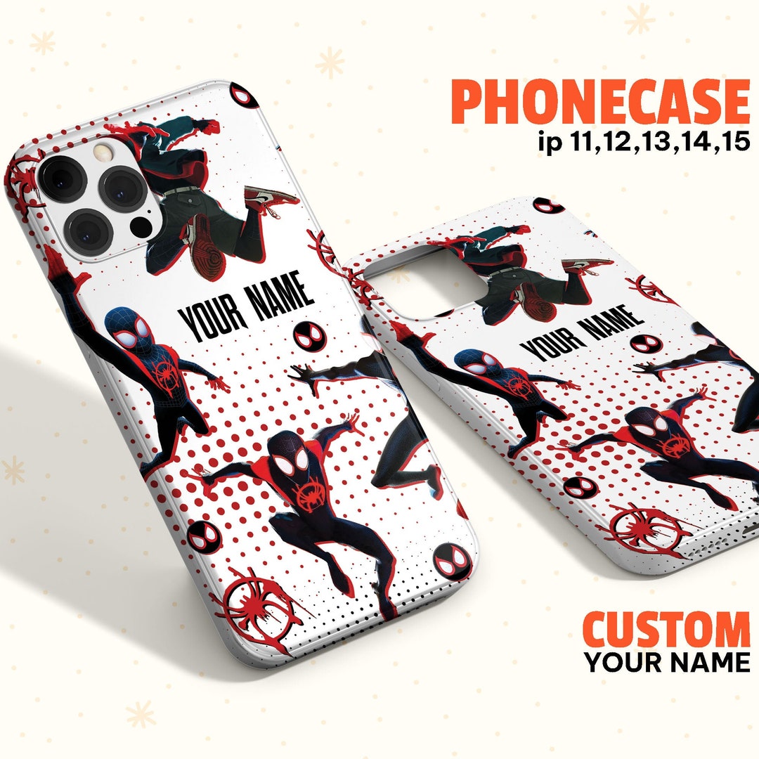 Custom Spiderman Miles Morales Colorful Phonecase, Personalied Disney ...