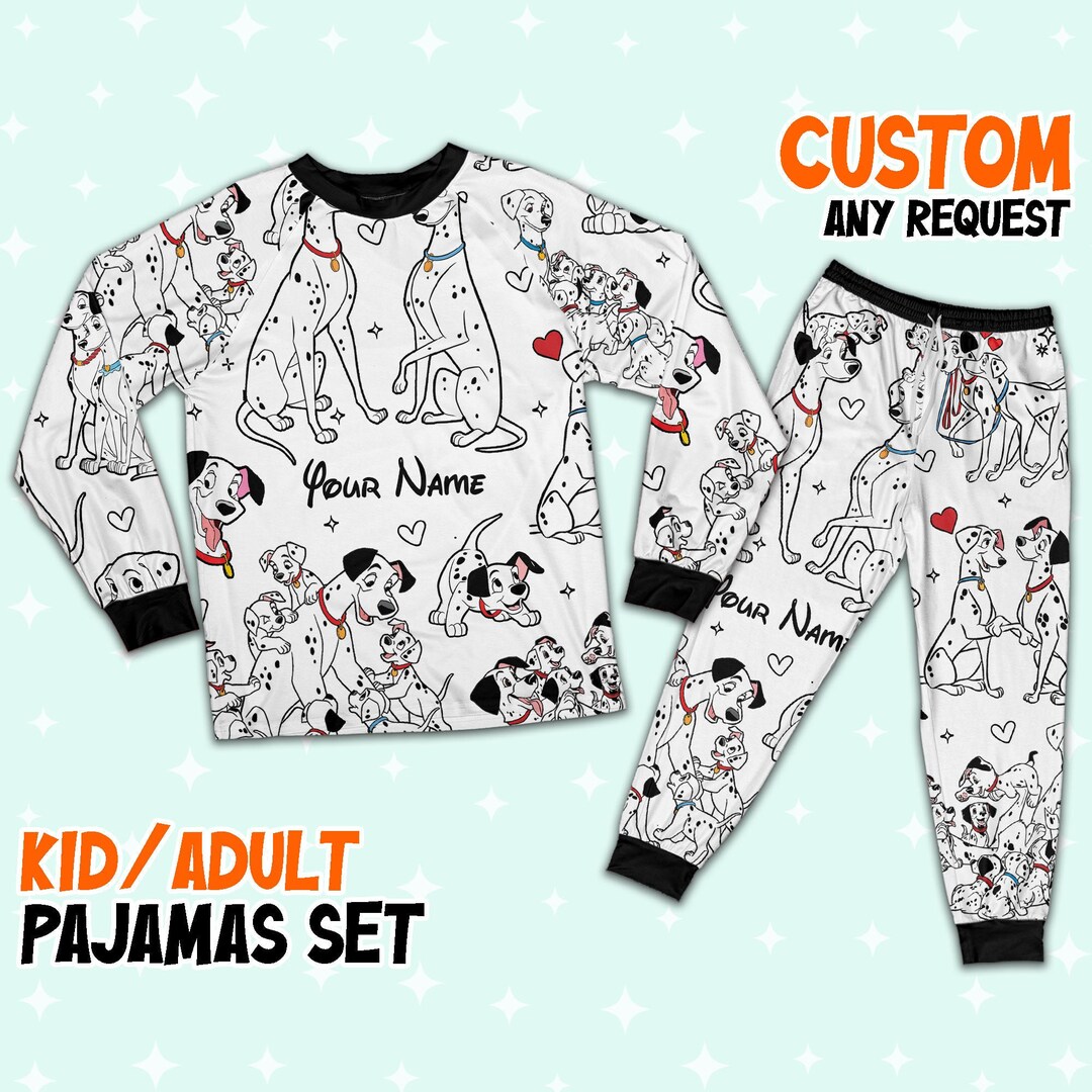 Custom Disney Mother and Father Day 101 Dalmatians Colorful Pajamas ...