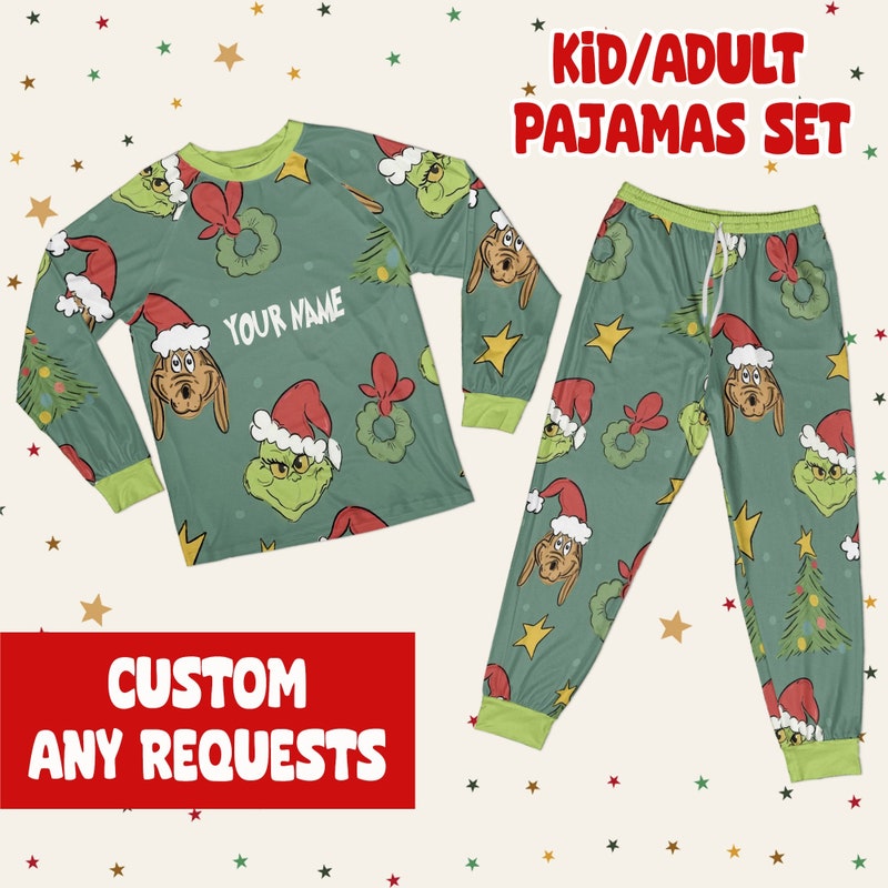 Grinch Pajamas - Etsy