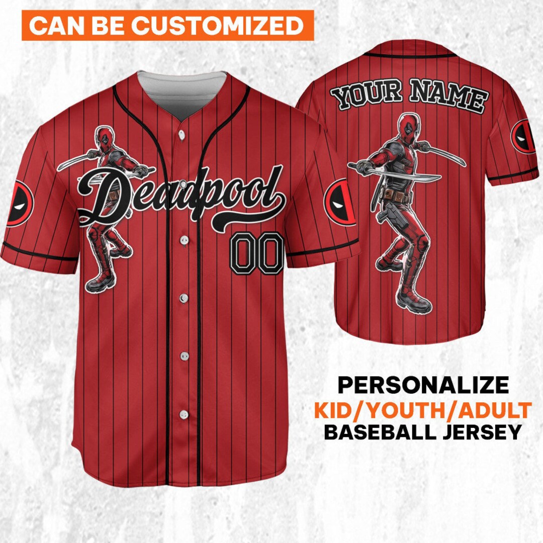 Custom Disney Deadpool Baseball Jersey Shirt, Wolverine and Deadpool ...