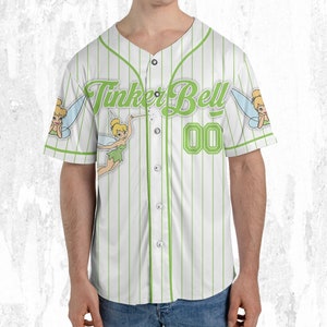 Custom Disney Tinkerbell Simple Stripe Jersey, Disney Baseball Team ...