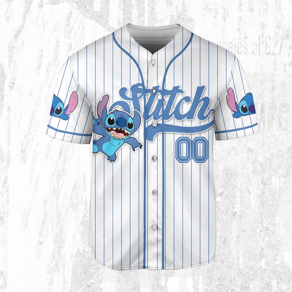 Custom Disney Lilo and Stitch Stitch Baseball Jersey, Gift for Kids ...