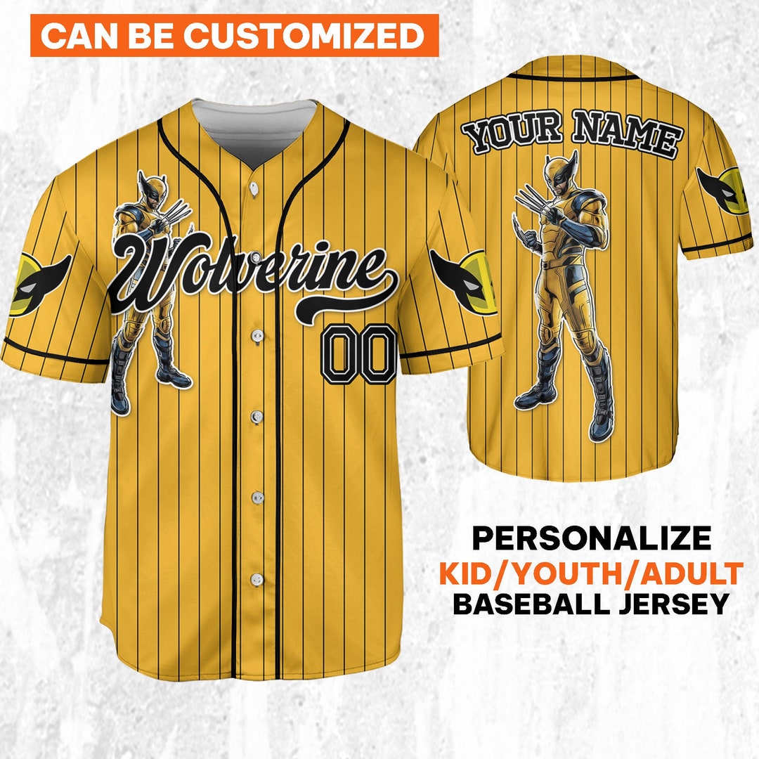 Custom Disney Wolverine Baseball Jersey, Wolverine Shirt, Hero Sport ...