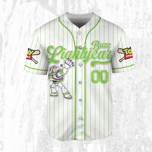Custom Disney Toy Story Buzz Lightyear Baseball Jersey, Disney Baseball ...