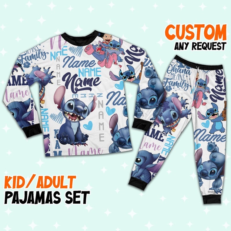 Stitch and Angel Pajamas - Etsy