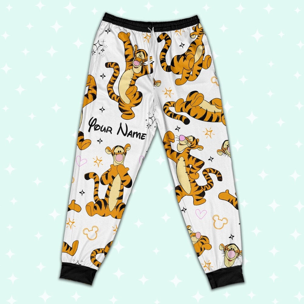Custom Disney Friends Tigger Colorful Pajamas Set, Disney Matching ...