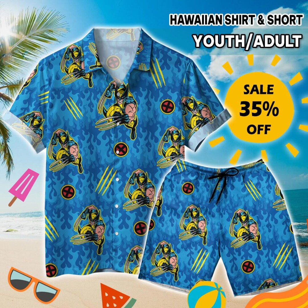 Marvel Wolverine Action Beach Hawaiian, Wolverine Beach Disney Hawaii ...