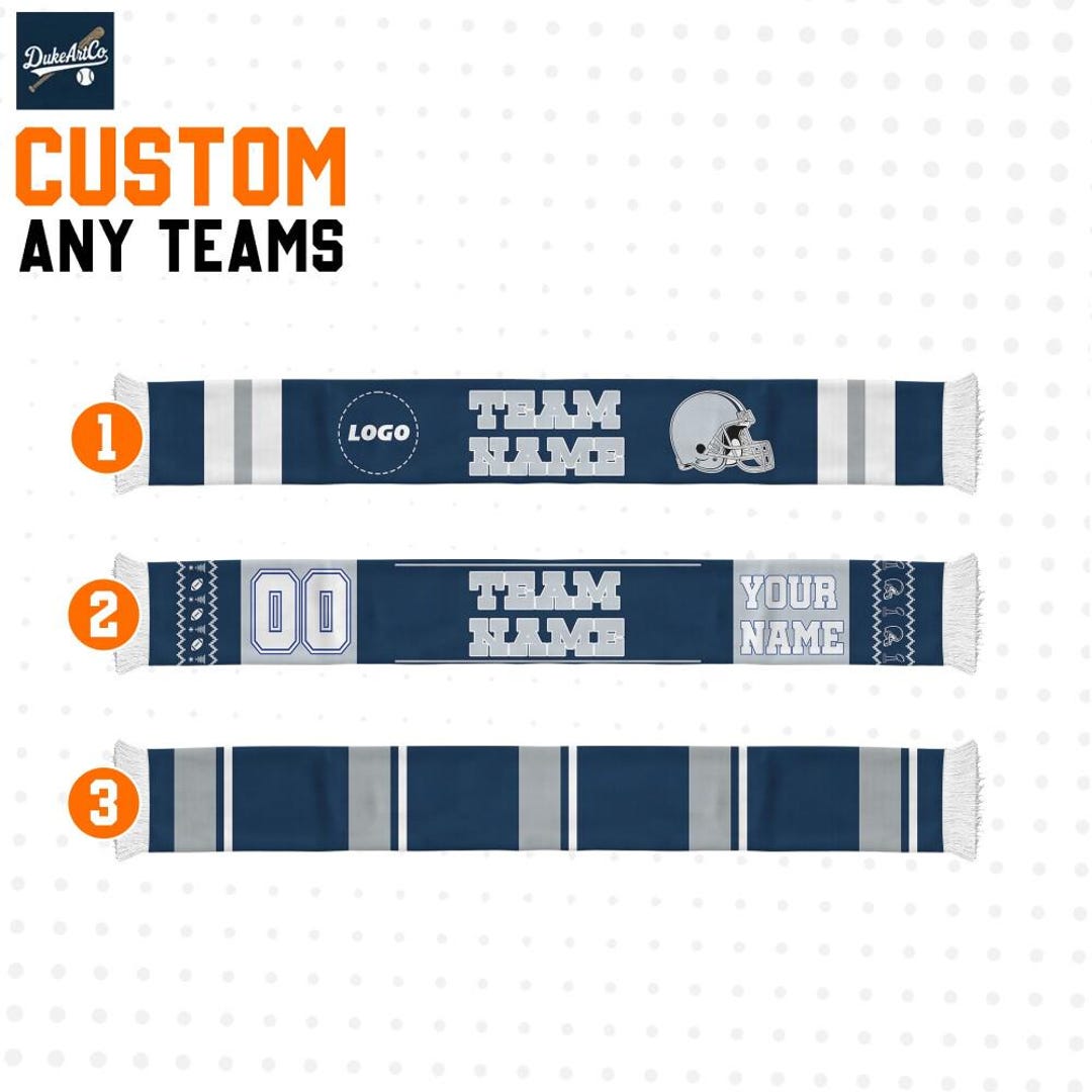Personalized Team Cowboy Football Scarf, Custom Ruffneck American ...