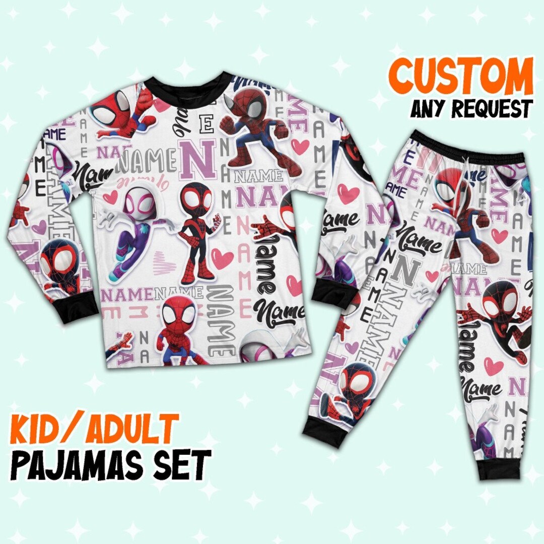 Personalized Name Spidey and His Amazing Friends Pajamas, Spider-man ...