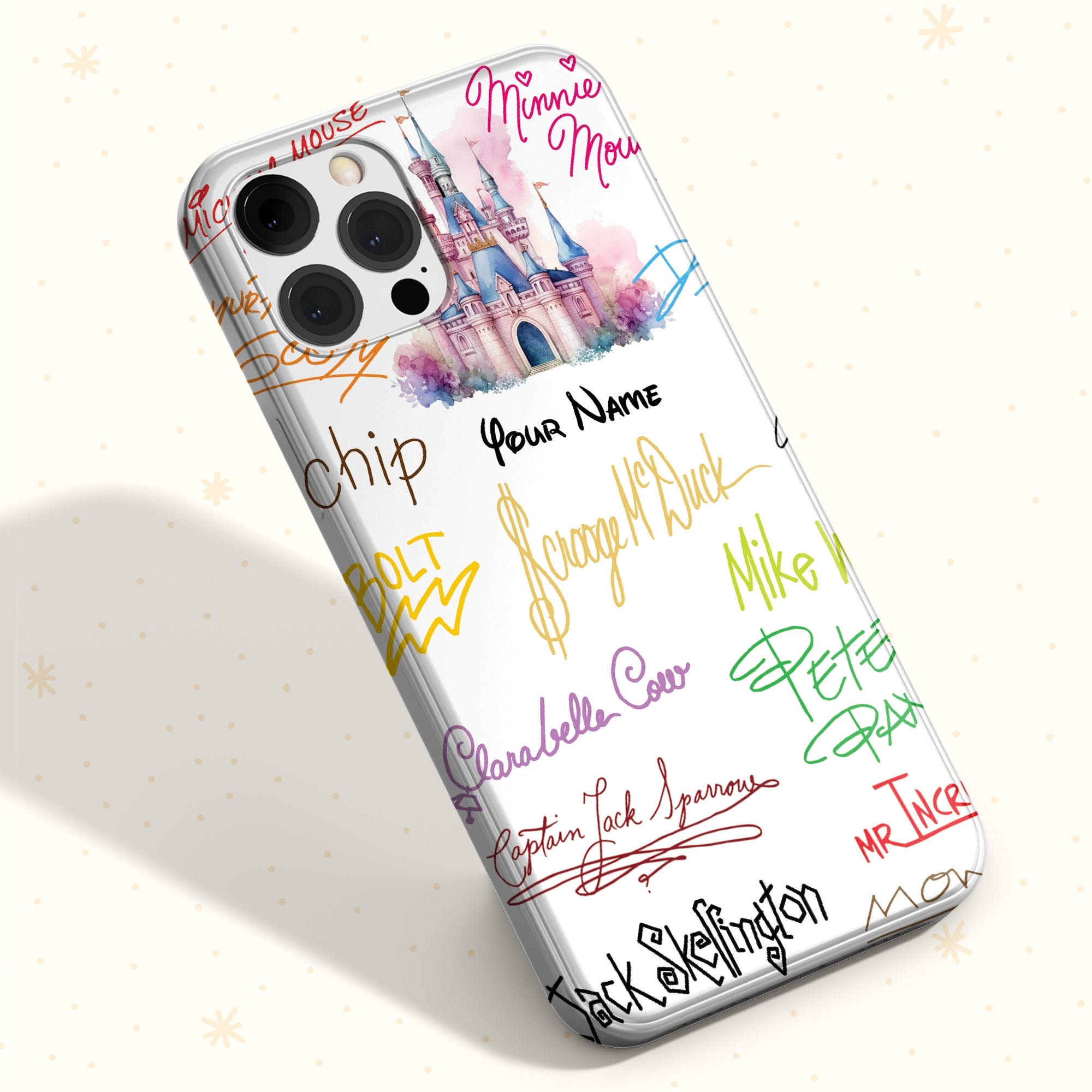 Custom Disney Character Signatures Colorful Phonecase, Personalied ...