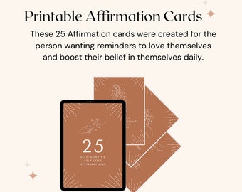 Affirmation Cards Printable, Manifestation Cards, Affirmation Deck, Law of Attraction, Positive ...
