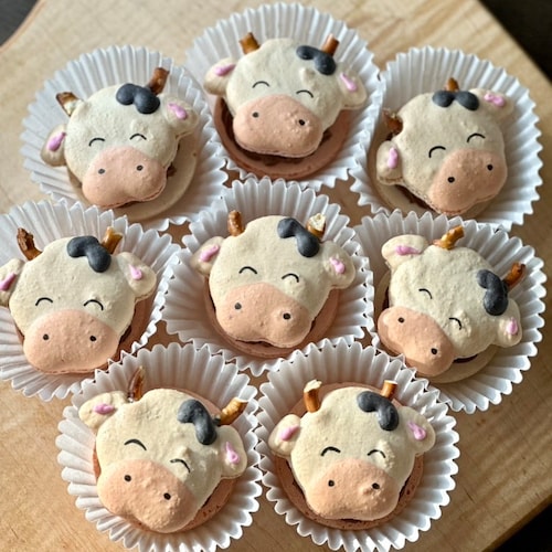 Cow Shape Macaron Template Character Macaron Animal Template - Etsy