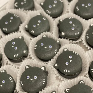 Cat Macaron Template, Oioisweets, Halloween Macaron Template, Halloween ...
