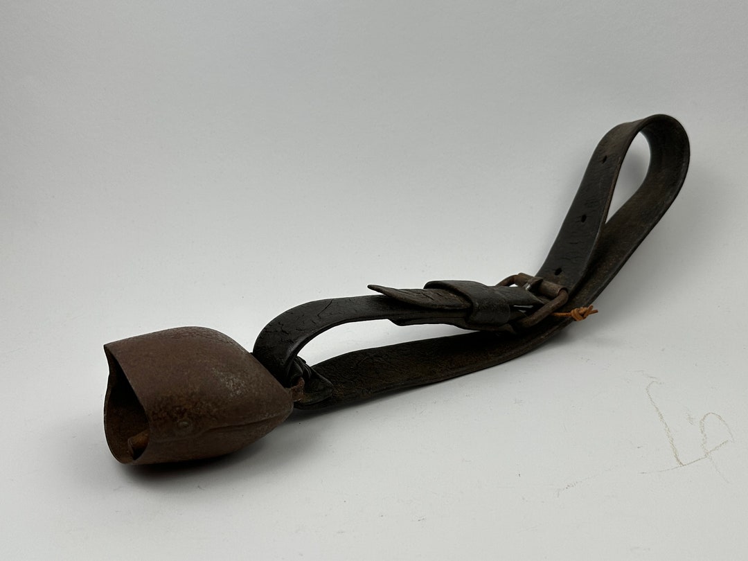 Cowbell Alpine Bell Made of Metal With Leather Straps, Rare Collector's ...