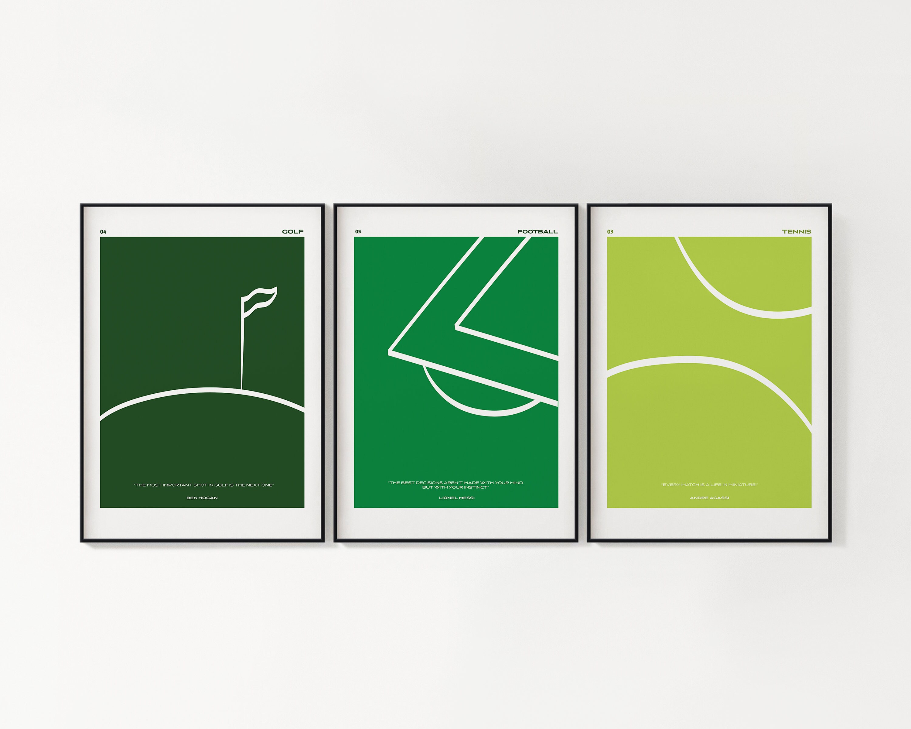 Sports Print Set, Minimalist Sport Wall Art, Sports Wall Art Set ...