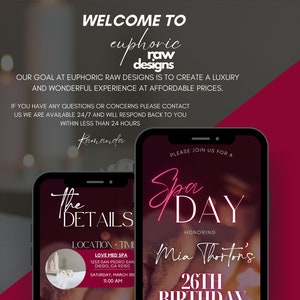 Digital Spa Day Invitation, Spa Party Birthday Itinerary, Sms ...