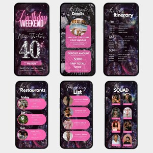 40th Birthday Disco Ball Weekend Itinerary, Girl's Trip Vacation ...