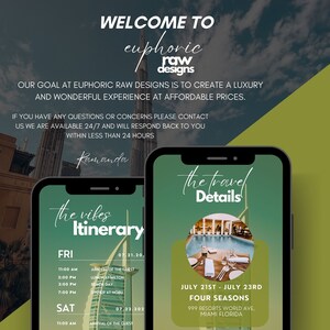 Dubai Digital Birthday Weekend, Vacation Invitation, Itinerary Template ...