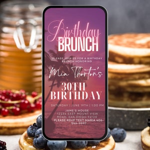 Brunch Invite Animated Invitation Birthday Brunch - Etsy